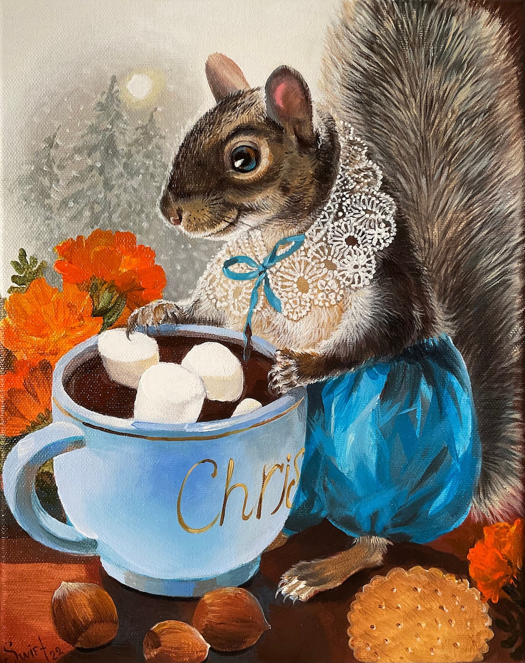 Print Hot Chocolate Squirrel - Etsy