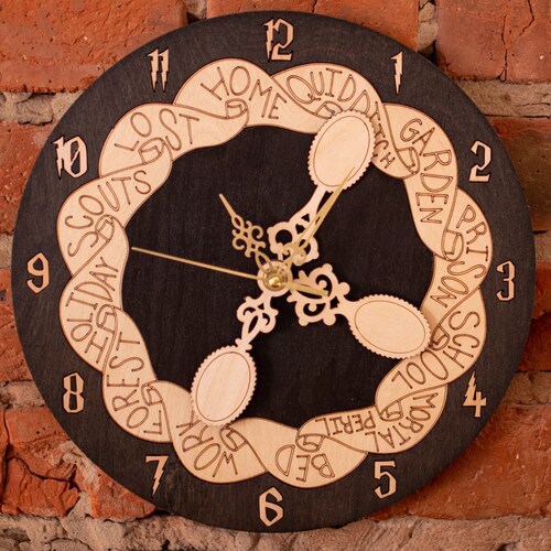 Magical Wizard Wood Clock With Your Custom Photos - Etsy