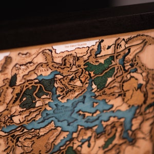 3D Wooden Map of the Enchanted Continents - Etsy