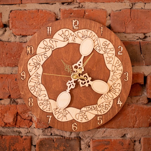 Magical Wizard Wood Clock With Your Custom Photos - Etsy