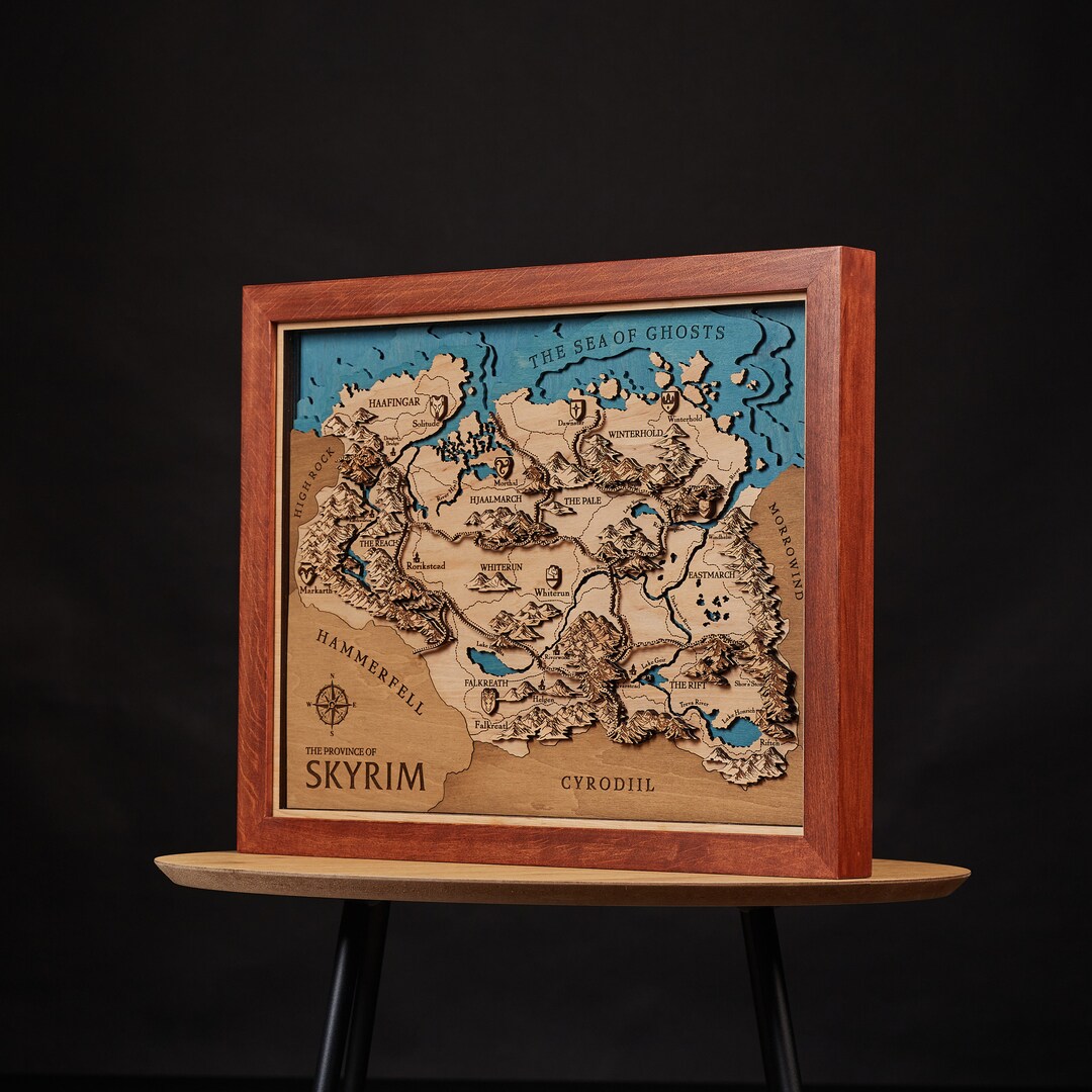 Wooden 3D Northern Lands Map - Etsy