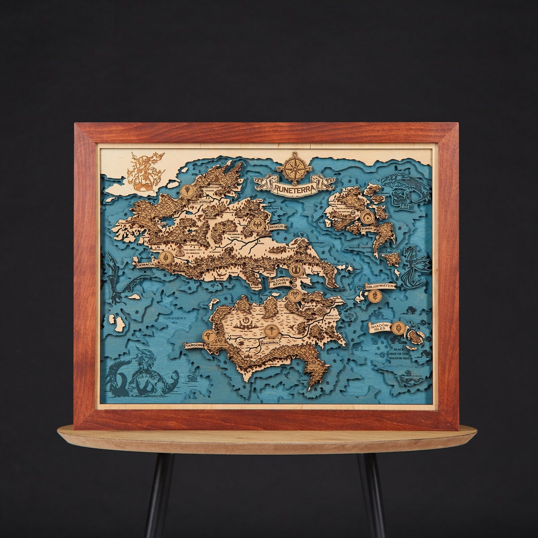 Wooden 3D Nexus Realms Map - Etsy