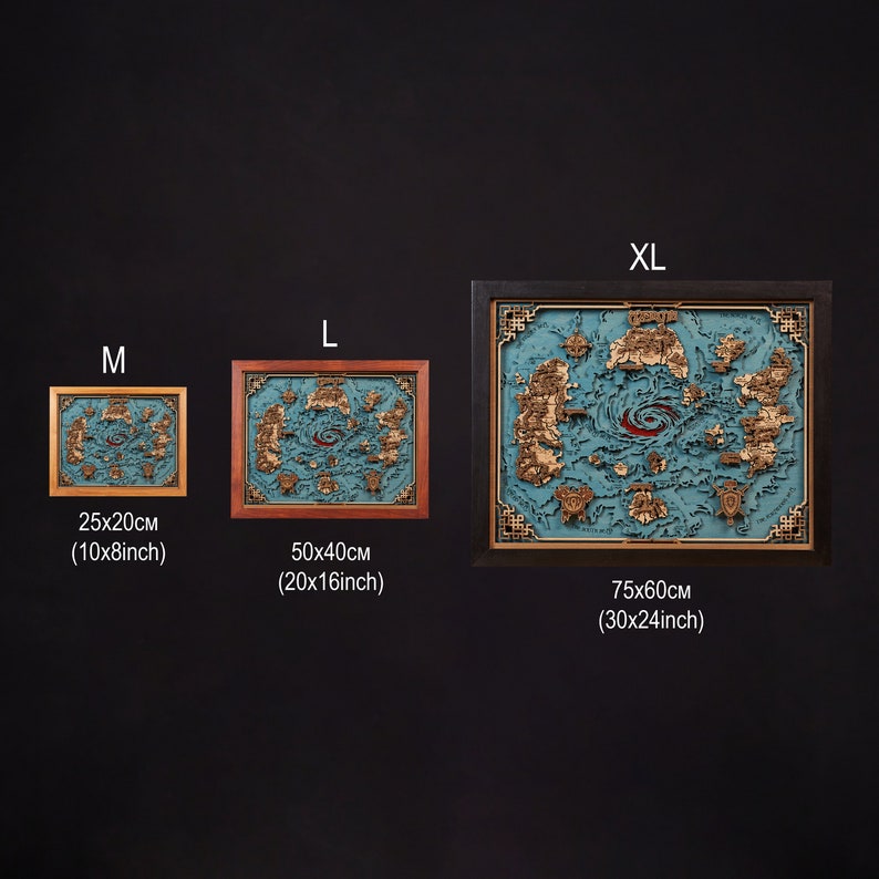 3D Realm of the Horde and the Alliance Wood Map Free Express - Etsy