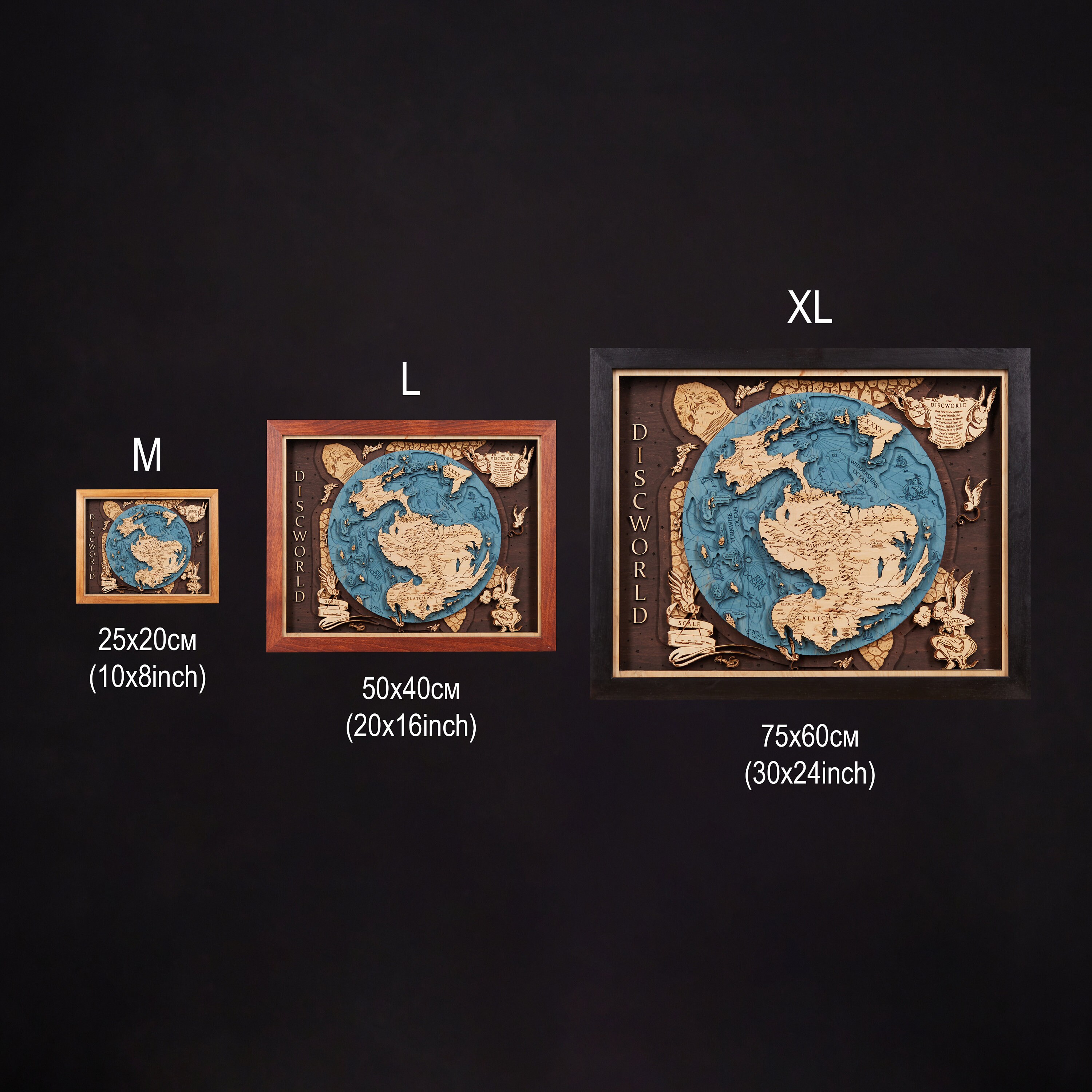Wooden 3D Flat World Map - Etsy