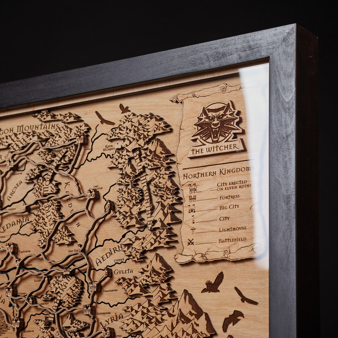 World of Hags and Monsters 3D Wooden Map - Etsy
