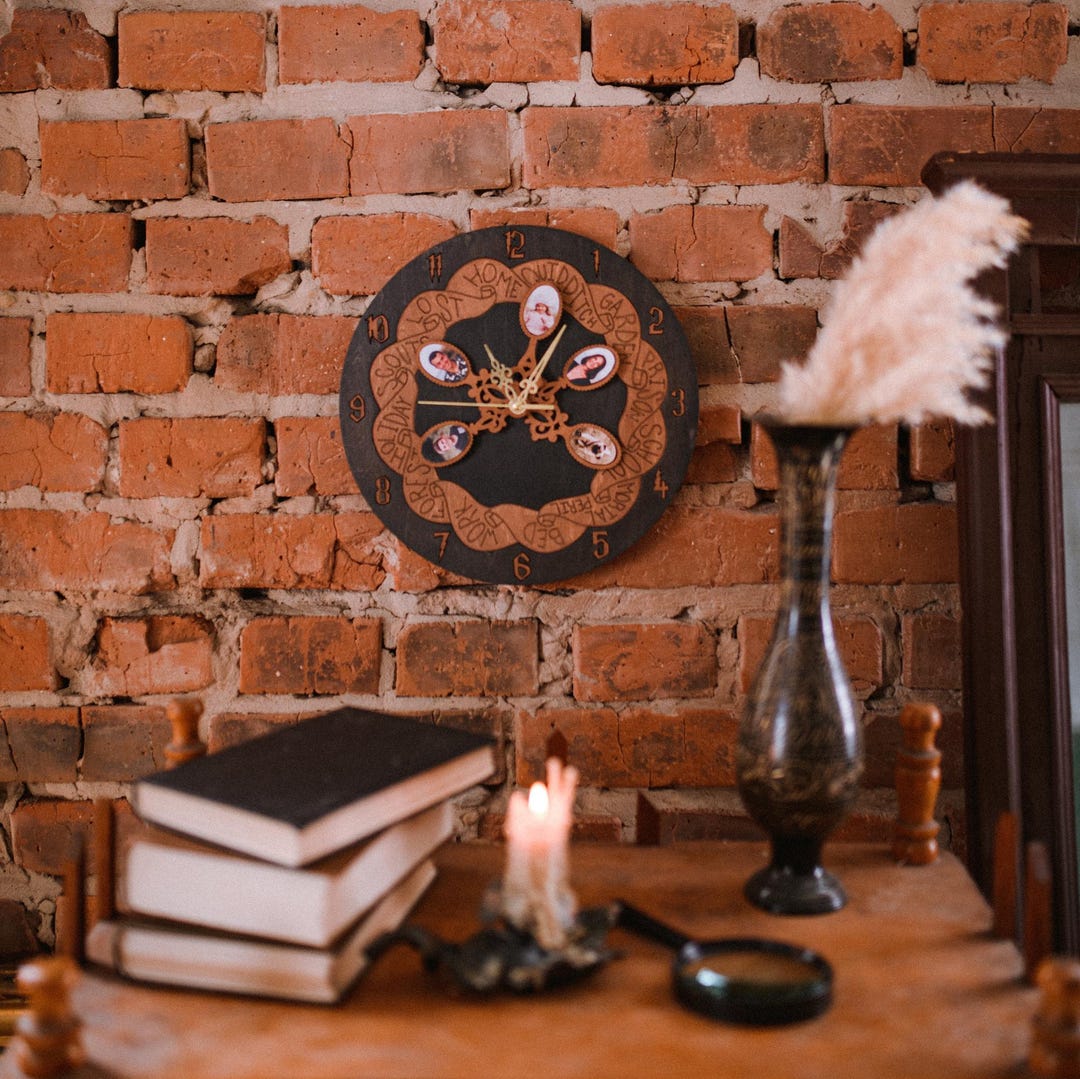 Magical Family Clock - Personalised Geeky Gift Idea - Unique Nerd Decor ...