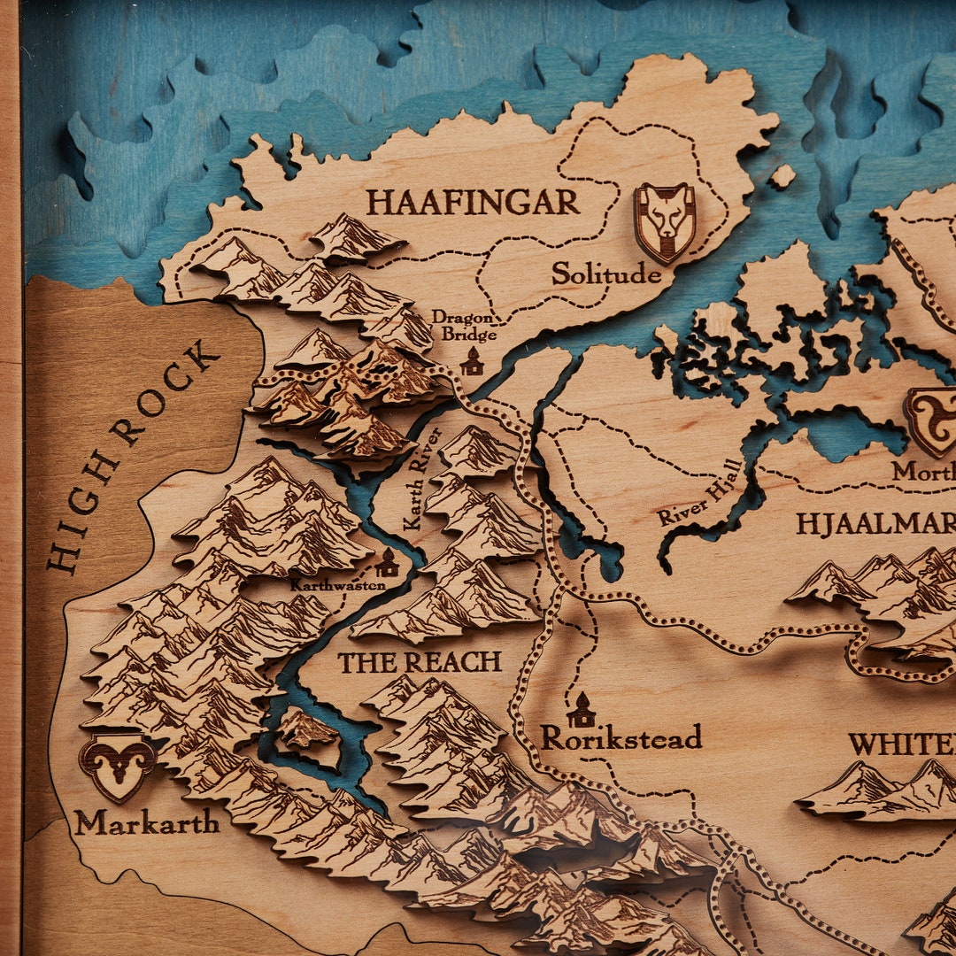 Northern Lands 3D Wood Map - Etsy