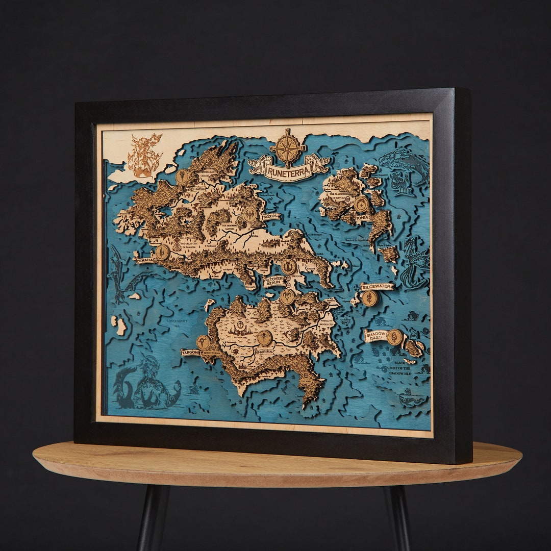 Nexus Realms 3D Wood Map - Etsy