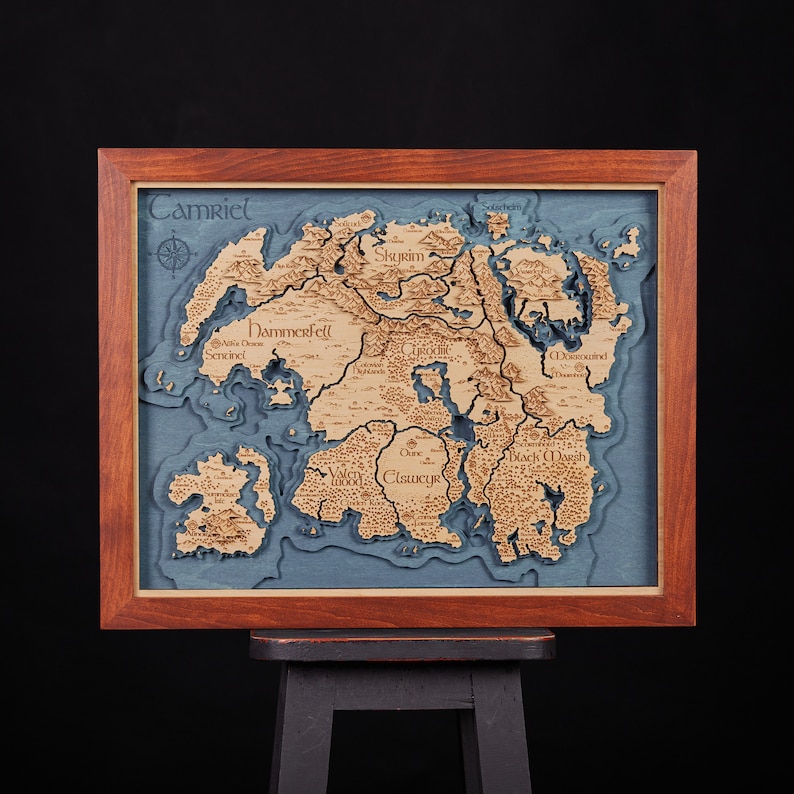 Wooden 3D Imperial Realm Map - Etsy