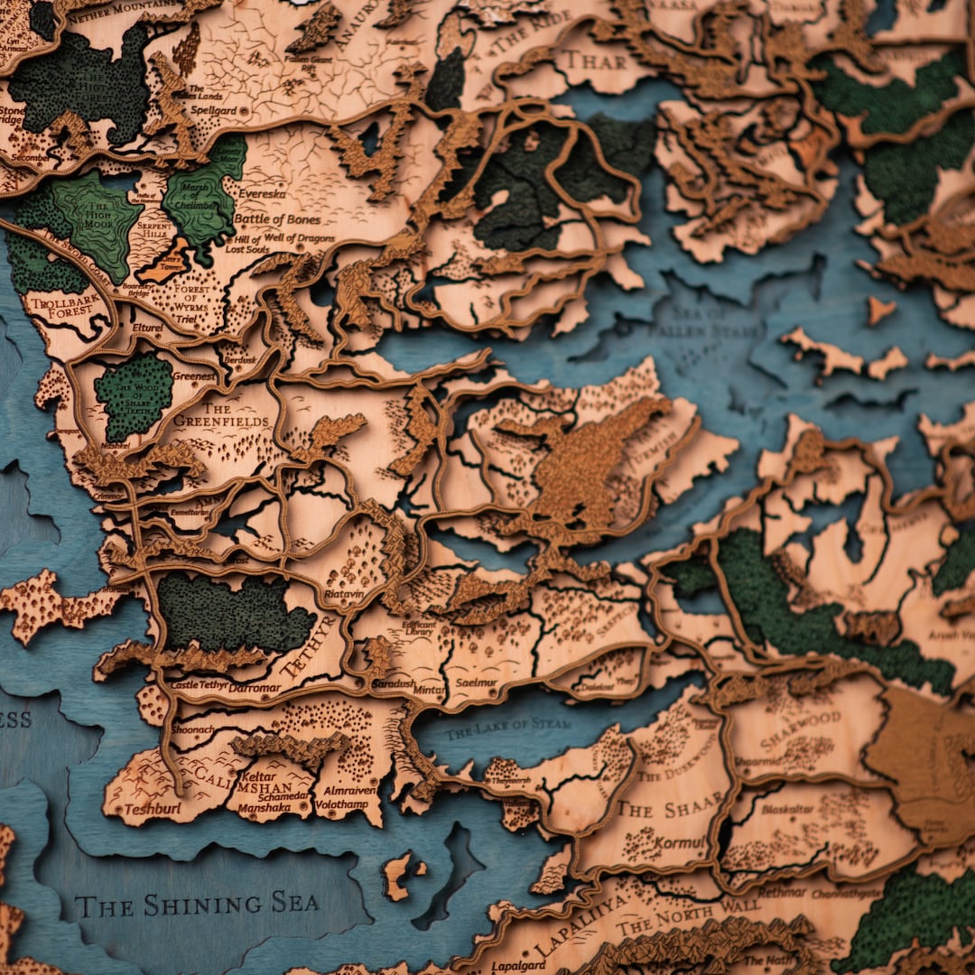 Dnd 3D Wood Map - Etsy