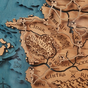 World of Hags and Monsters 3D Wooden Map - Etsy
