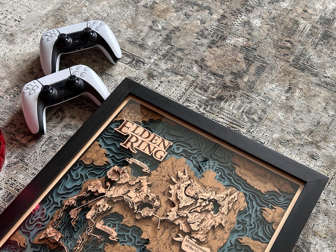 Elden Realms 3D Wood Map - Legendary Custom Lands Between Map - Unique ...