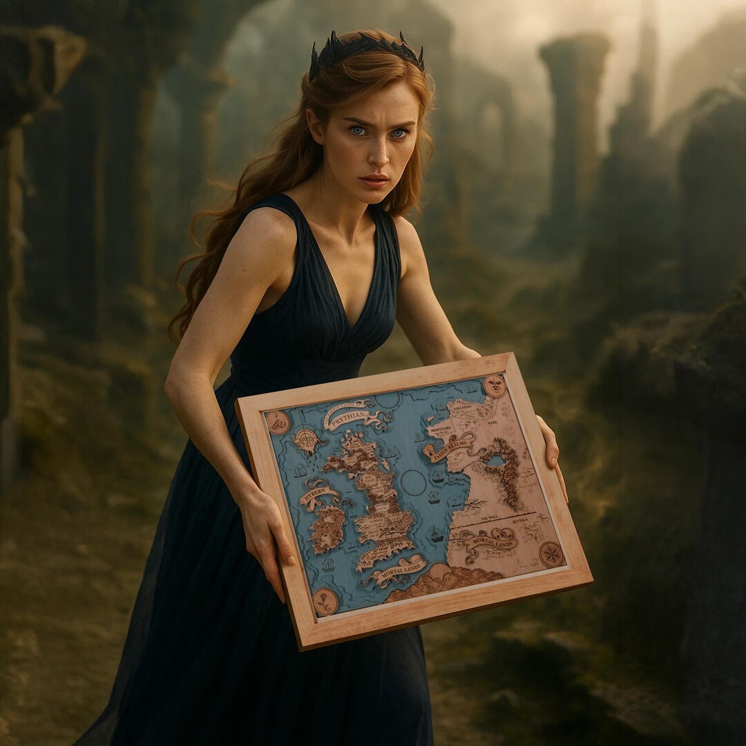 ACOTAR Prythian WALL ART - 3D Prythian Wooden Map - Fantasy Book Map ...