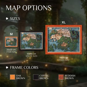 3D Wooden ESO Fantasy Map - Unique Wall Fan Art - Personalised Gamer ...