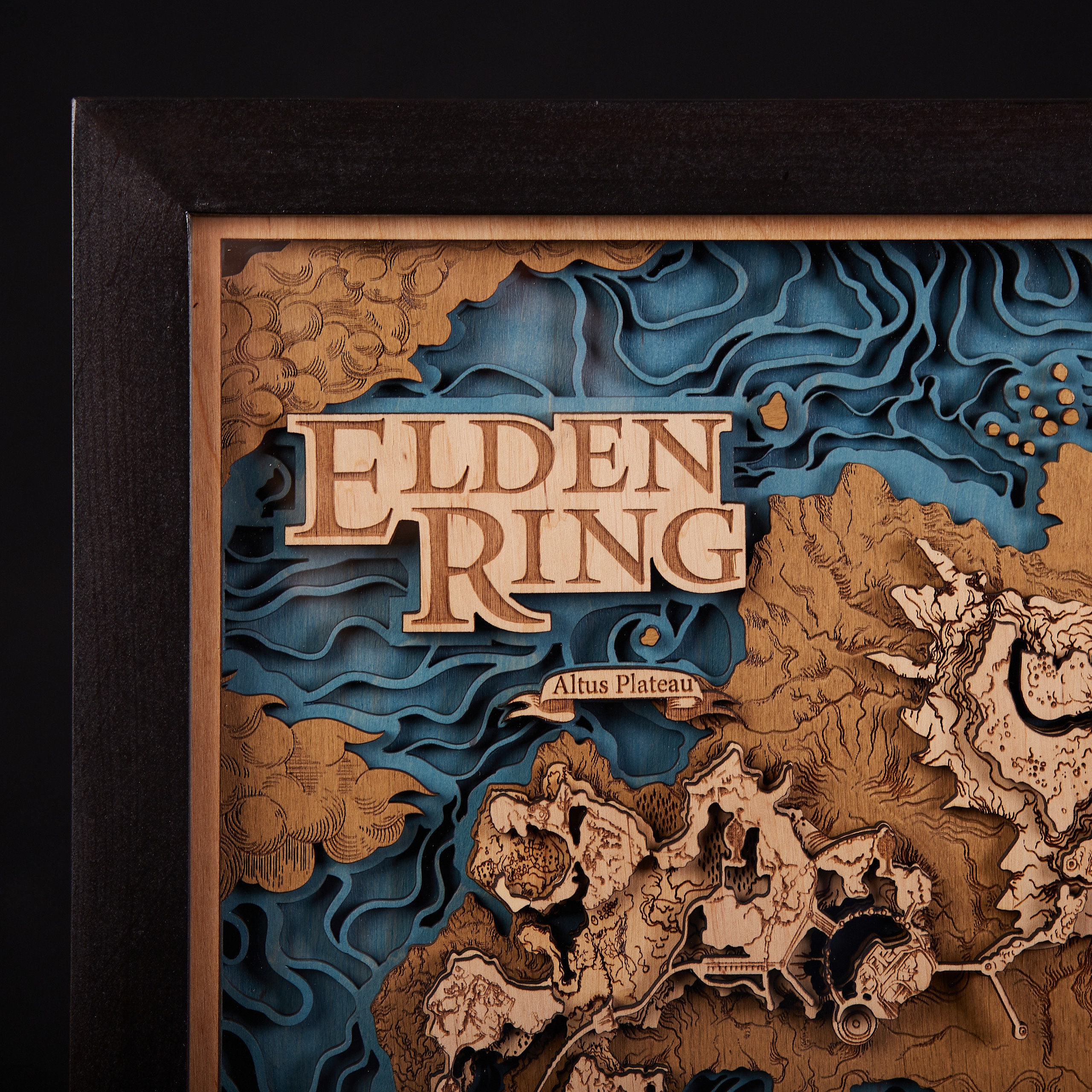 Elden Realms 3D Wood Map - Legendary Custom Lands Between Map - Unique ...