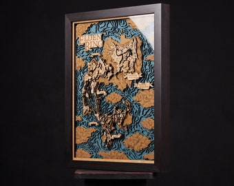 Elden Ring Lands Between Map Framed Poster, Elden Ring Map, High ...