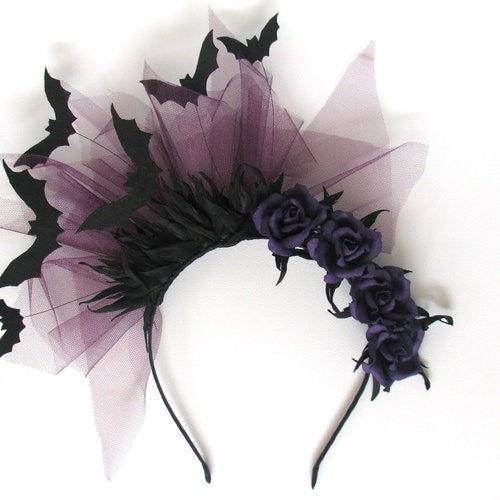 Bat Headband Bat Fascinator Halloween Headband Accessories - Etsy