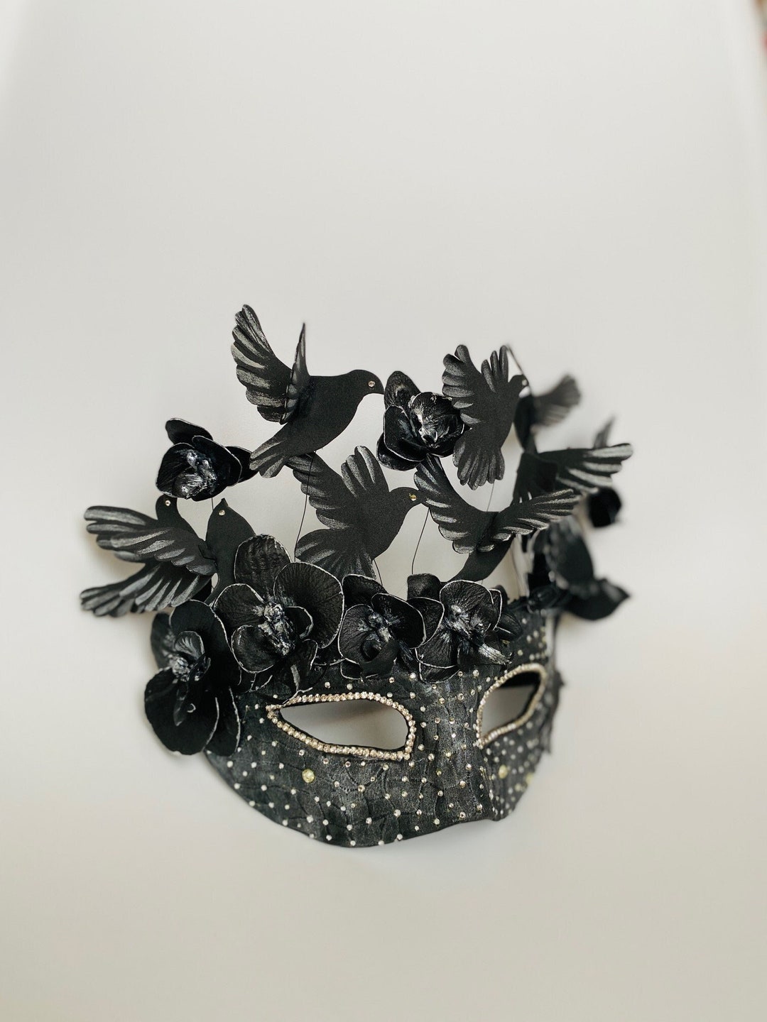 Masquerade Mask for Woman Having Leather-like Embossing Covered and ...