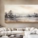 Original Beige Sunset Painting Minimalist Art Custom Living Room Decor ...