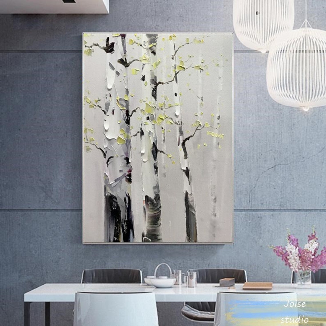 Birch Tree Forest Canvas Wall Art Decor abstract Birch Tree - Etsy