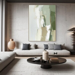 Original Green Abstract Art Modern Green Texture Painting Original ...