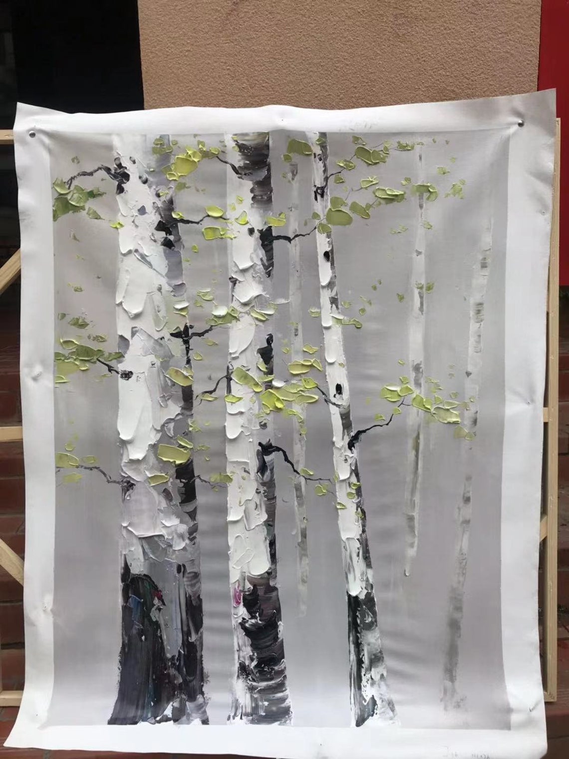 Birch Tree Forest Canvas Wall Art Decor abstract Birch Tree - Etsy