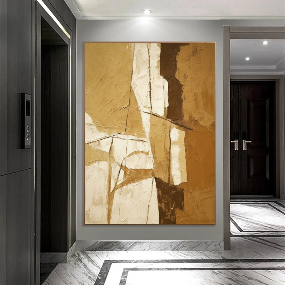Large Original Brown Abstract Painting Brown Abstract Texture Painting ...