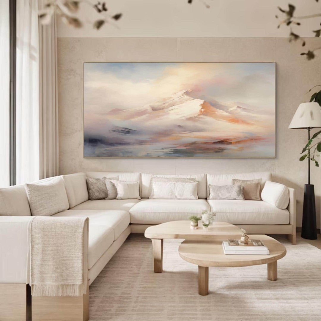 Large Wall Art Large Mountain Scenery Painting on Canvas Original ...