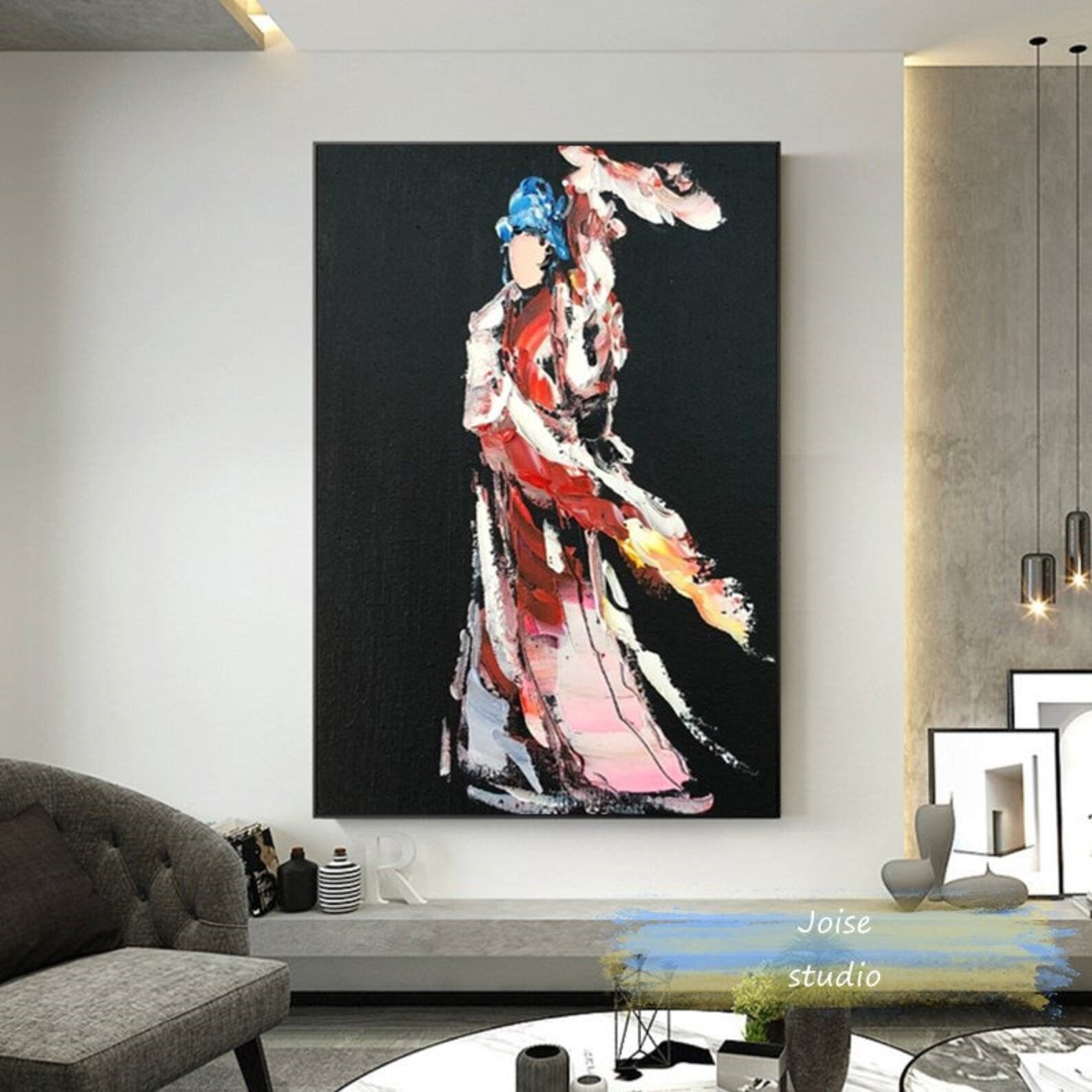 Large Abstract Peking Opera Oil PaintingChinese Opera oil | Etsy