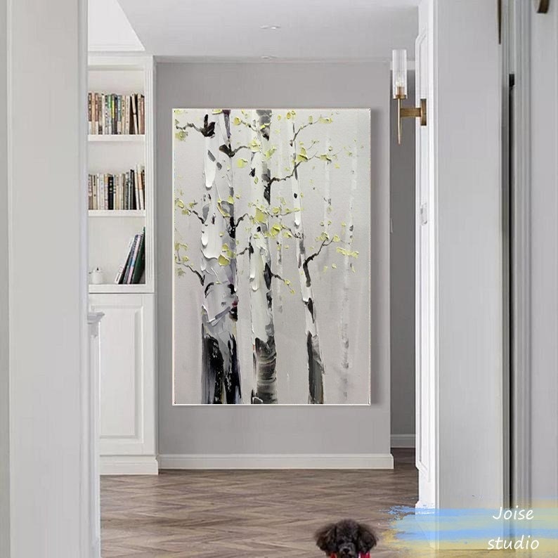 Birch Tree Forest Canvas Wall Art Decor abstract Birch Tree - Etsy