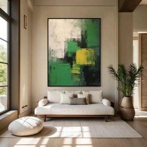 Original Green Abstract Art Modern Green Texture Painting Original ...
