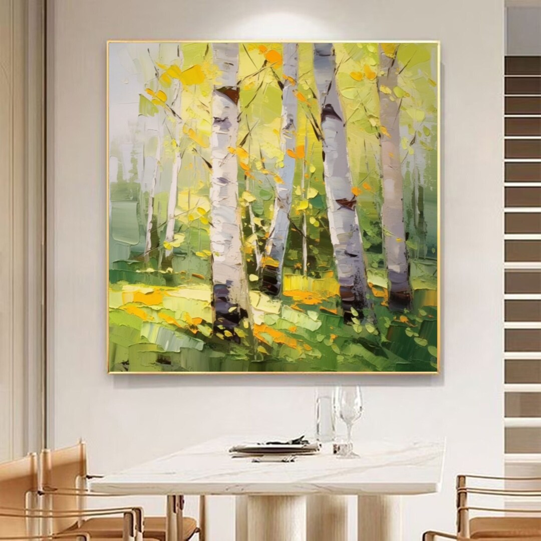 Original Birch Landscape Oil Painting Original Birch Tree Painting ...