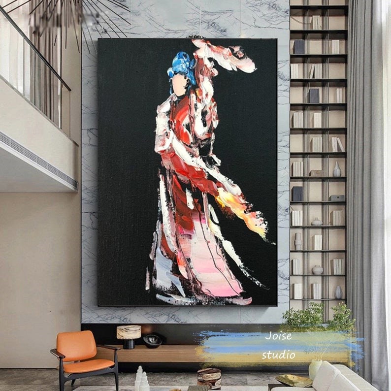 Large Abstract Peking Opera Oil PaintingChinese Opera oil | Etsy