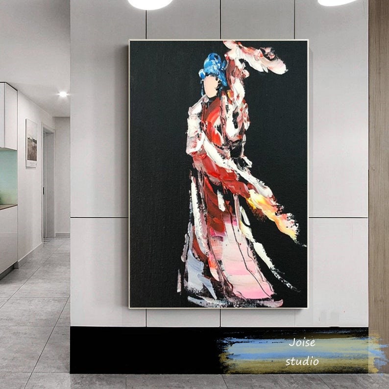 Large Abstract Peking Opera Oil PaintingChinese Opera oil | Etsy