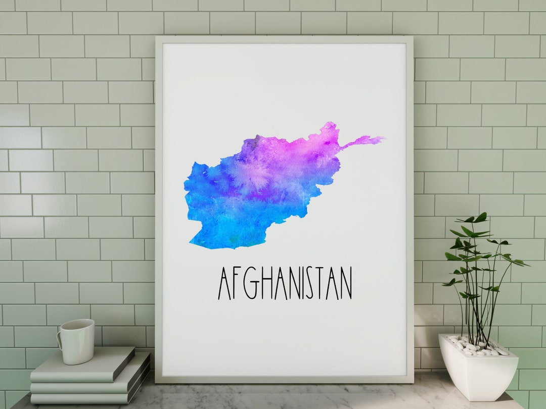 Afghanistan Map Print, Afghanistan Poster, Afghanistan Art, Afghanistan ...