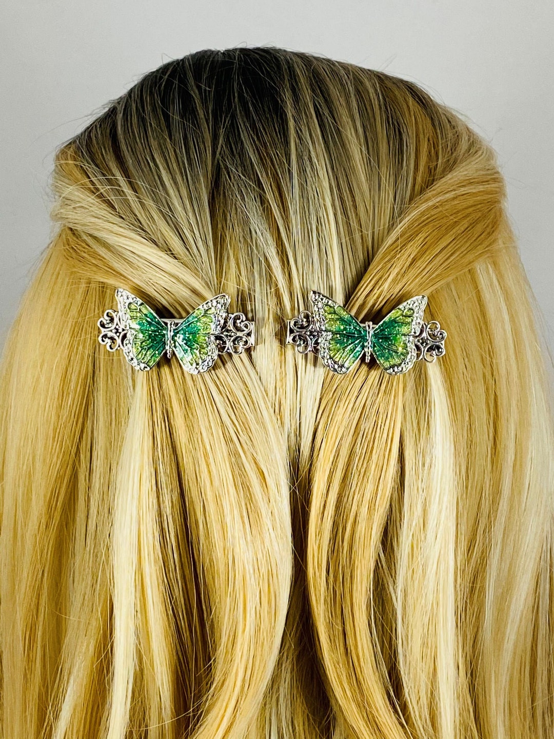 Sparkling Butterfly Barrettes | Sparkly Butterfly Barrettes ...