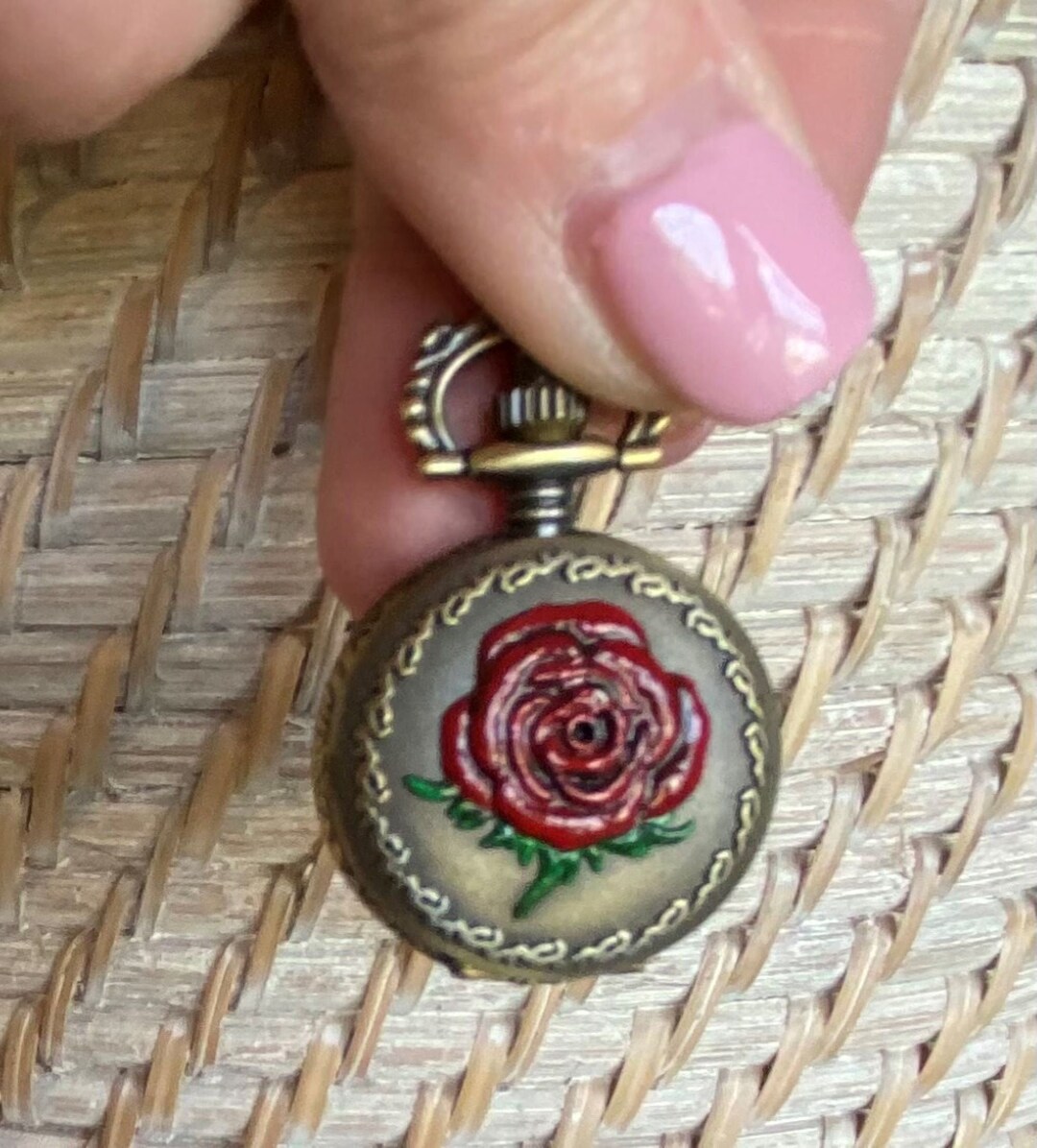 Customizable Pocket Watch | Ladies Pocket or Purse Watch | Rose Pocket ...