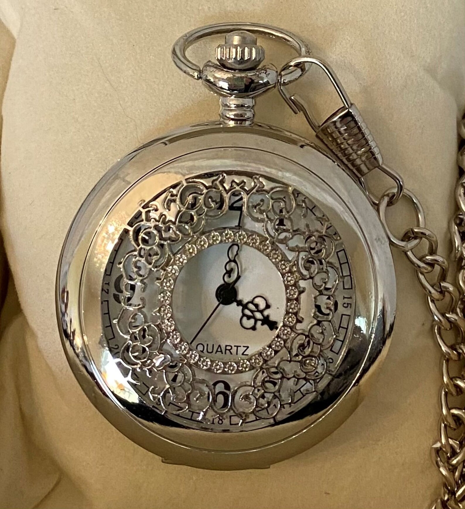 Filigree Front Pocket Watch Fancy Pocket Watch Gunmetal - Etsy