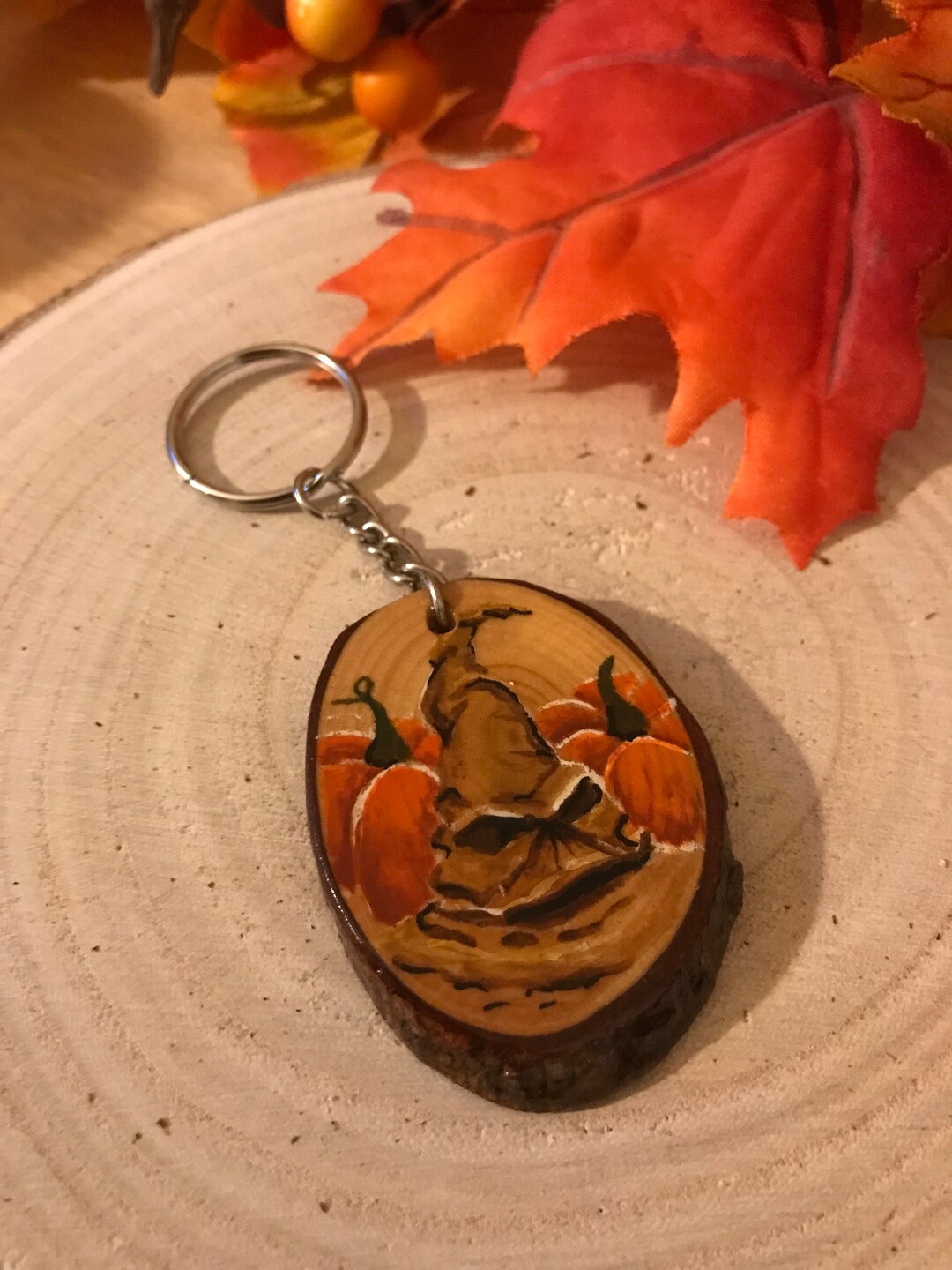 Magic Hat and Pumpkins Key Ring - Etsy