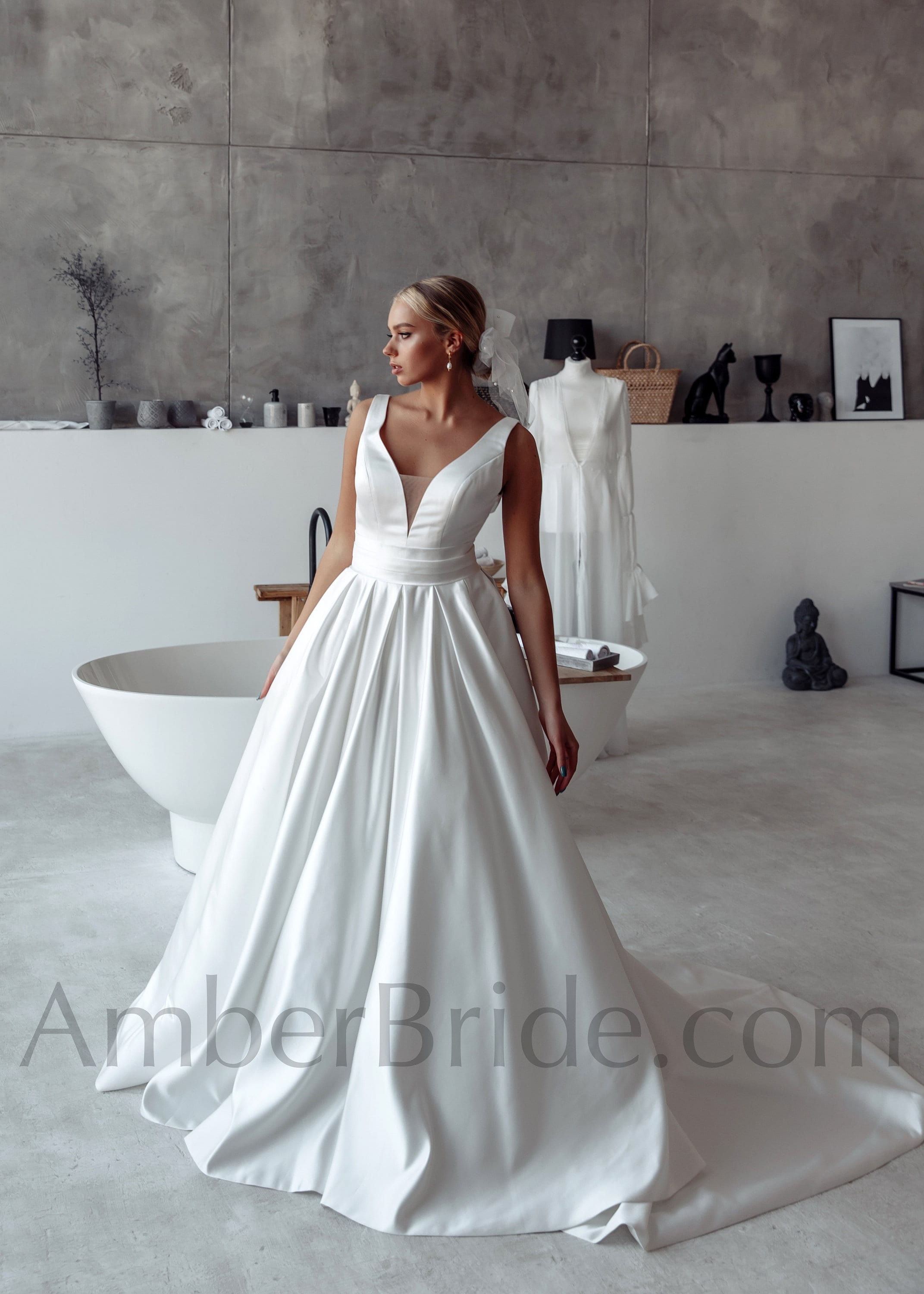 Simple Wedding Dress A Line Wedding Dress Wedding Reception - Etsy