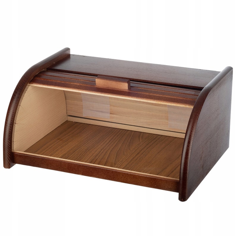 Brown bread box wooden breadbox bread bin kitchen | Etsy