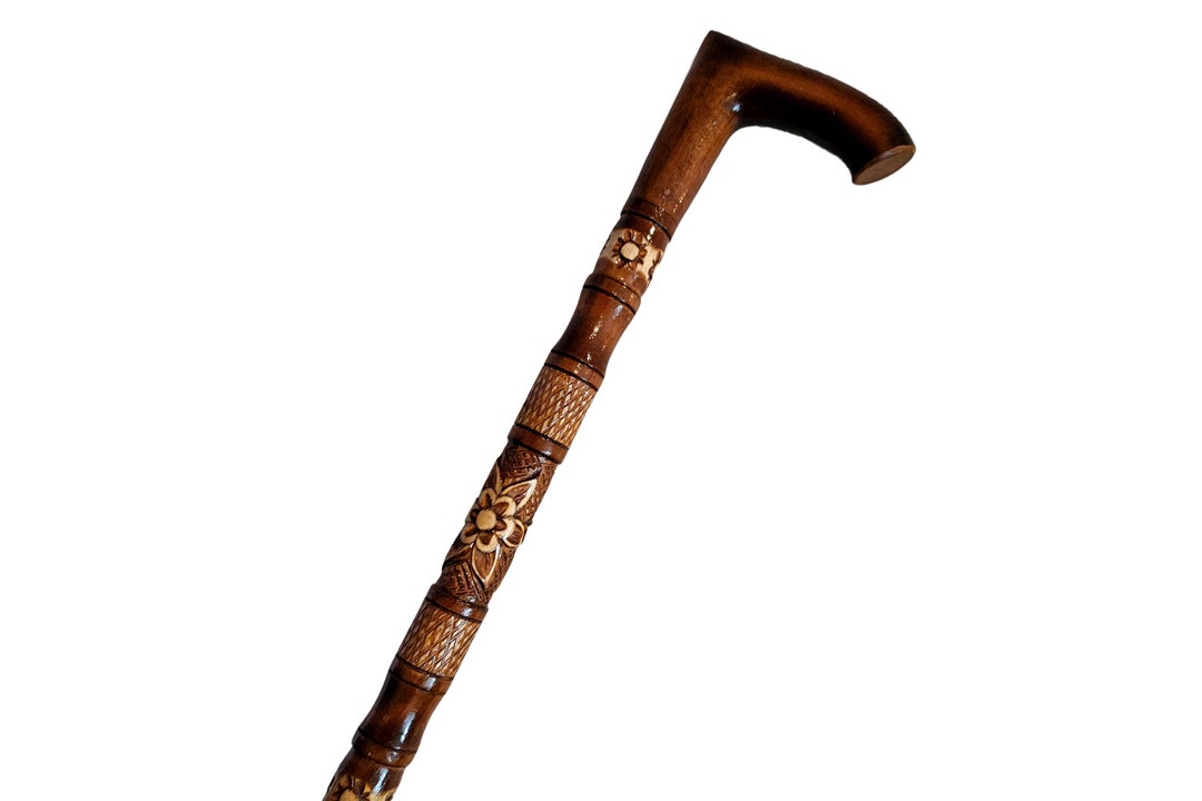 Wooden Walking Cane, Rustic Walking Stick Made of Wood, Pretty ...