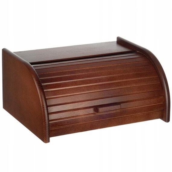 Brown bread box wooden breadbox bread bin kitchen | Etsy