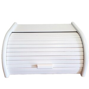 White Bread Box, Large Bread Bin Made From Beech Wood, Decorative ...