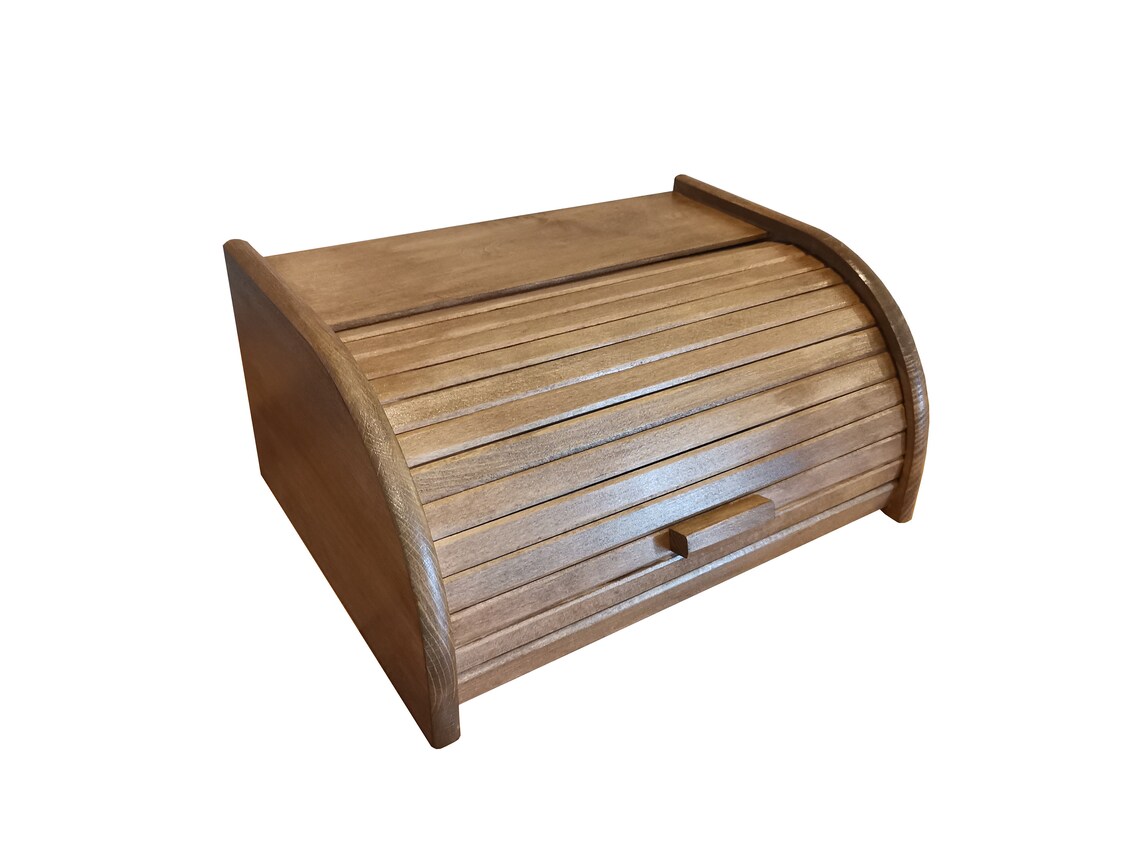 Light Brown Bread Box, Big Bread Bin Made From Natural Wood, Decorative ...