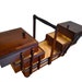 Very Big Sewing Box From Wood, Dark Brown Sewing Caddy, Jewellery ...