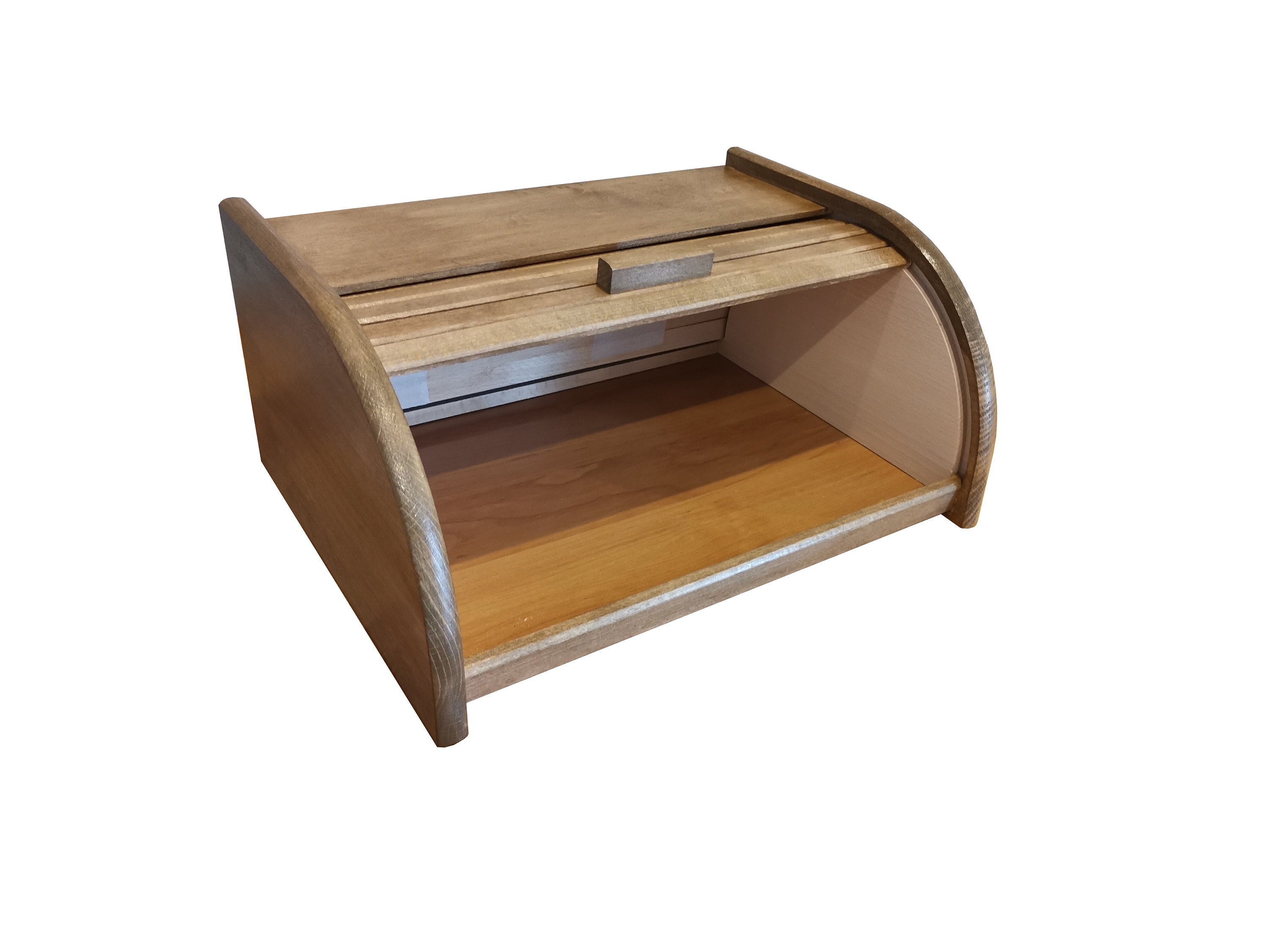 Light Brown Bread Box Big Bread Bin Made From Natural Wood - Etsy