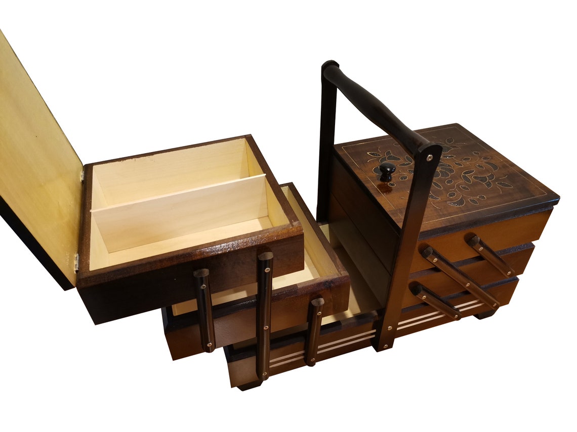 Fold Out Box for Sewing Kit Ornamental Storage Box for - Etsy