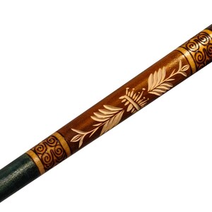 Beautiful Wooden Walking Stick, Cane With Carved Fox Head, Sturdy Cane ...