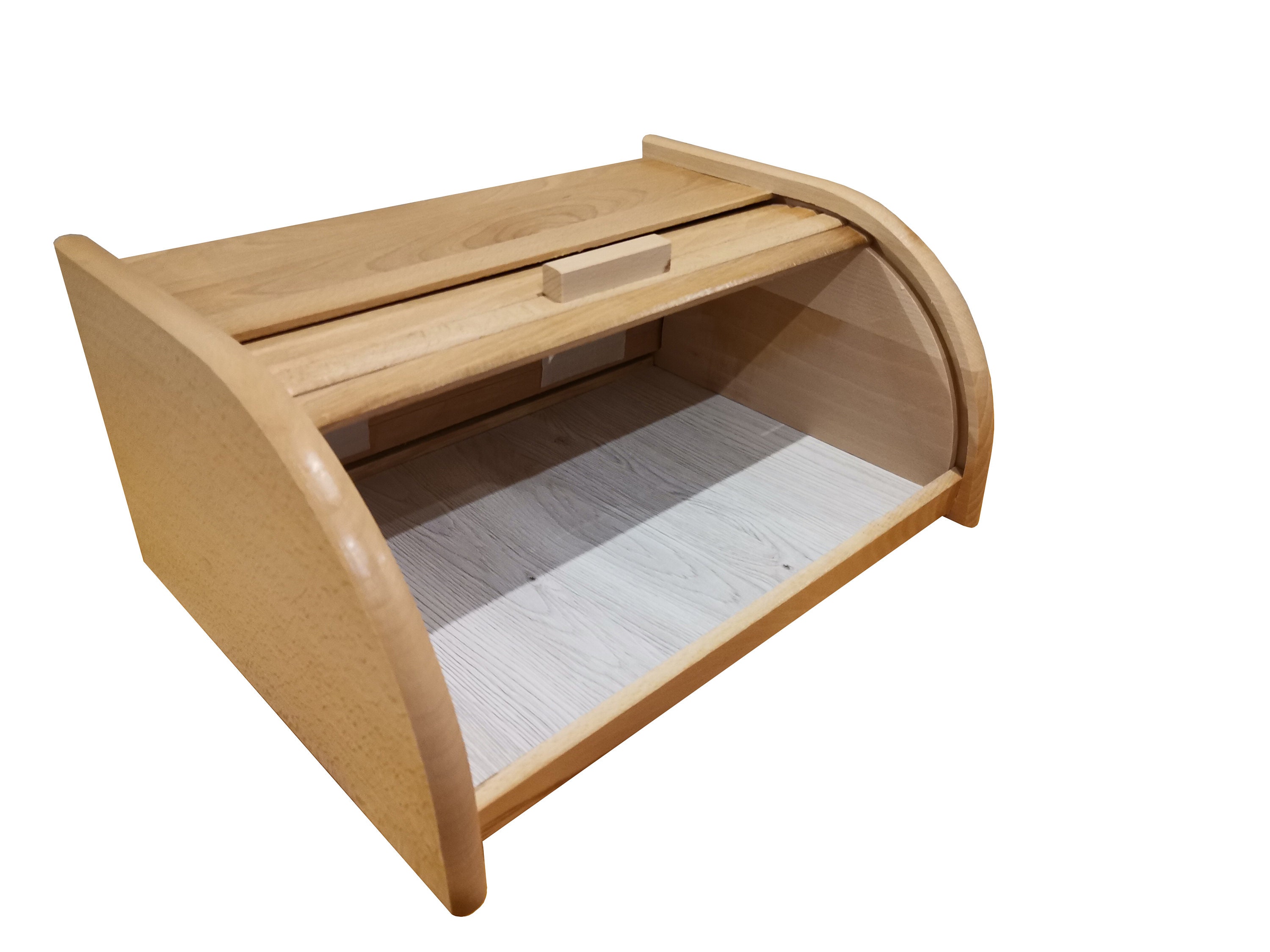 Big Bread Box, Bread Box Natural Wood, Wooden Bread Bin Treated With ...